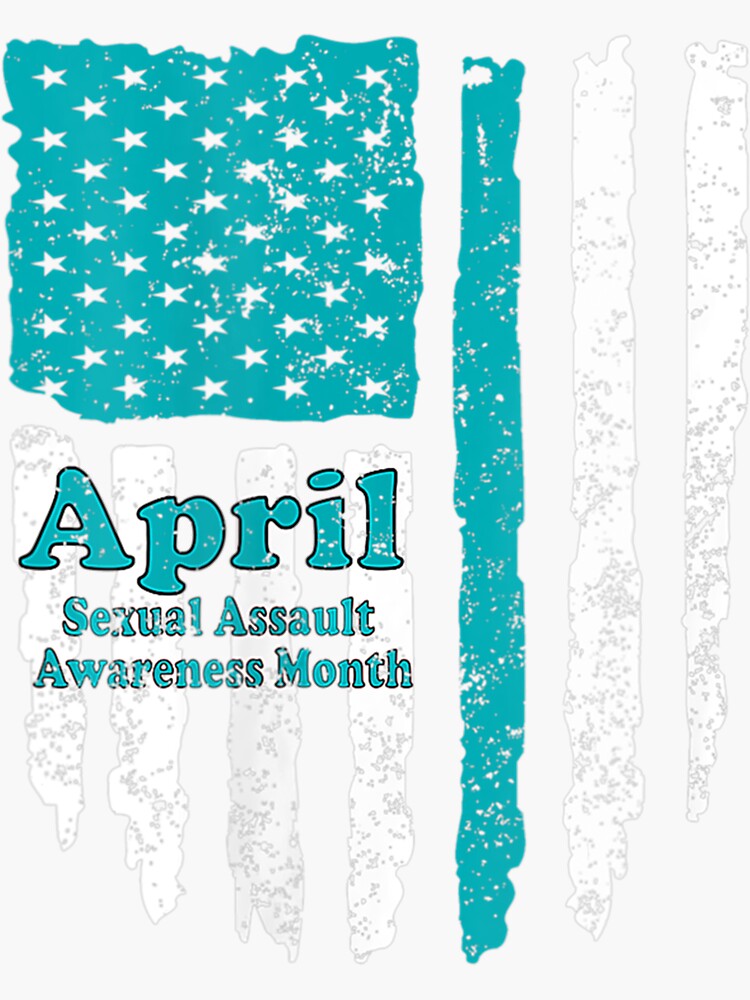 "American Flag Sexual Assault Awareness " Sticker for Sale by ...