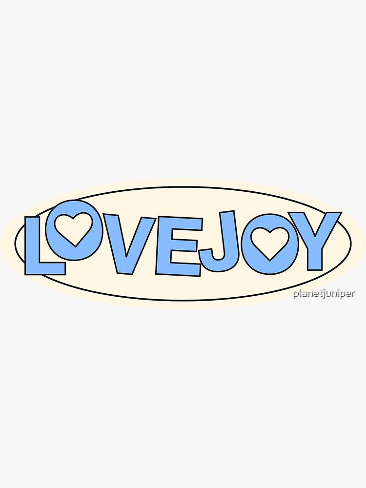 "Lovejoy Band Name " Sticker for Sale by planetjuniper | Redbubble