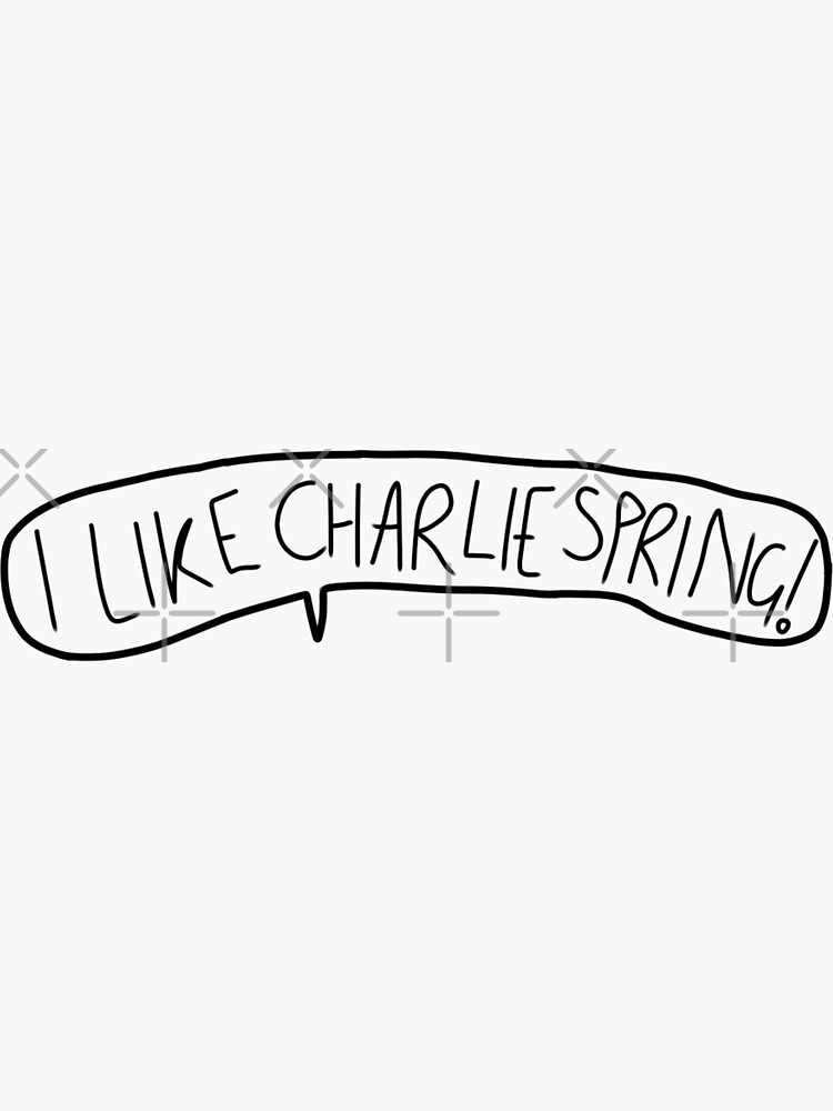 "i like charlie spring - heartstopper" Sticker for Sale by estheticalrh ...