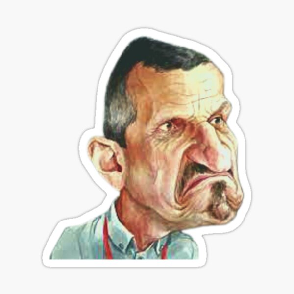 "guenther steiner " Sticker for Sale by MarshallFisher | Redbubble