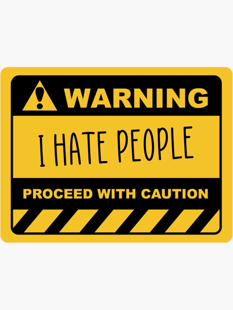 "Human Warning Label " Sticker for Sale by Nnopainnobrain | Redbubble