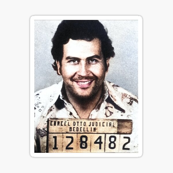 "pablo escobar 128482" Sticker for Sale by Ferreiraza | Redbubble