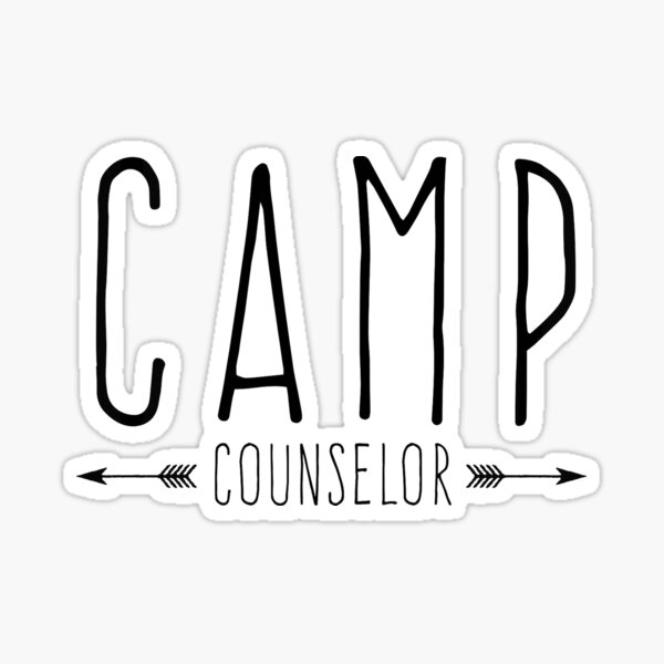 "CAMP COUNSELOR" Sticker for Sale by MadEDesigns | Redbubble