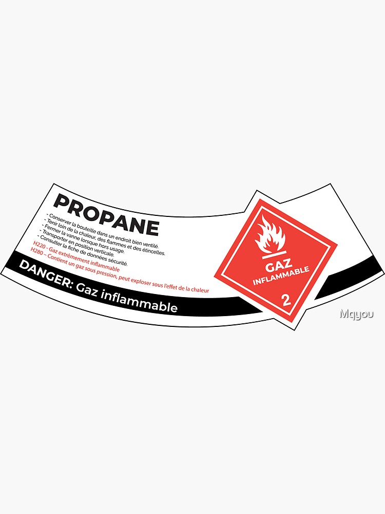 "Propane gas, safety matters" Sticker for Sale by Mqyou | Redbubble