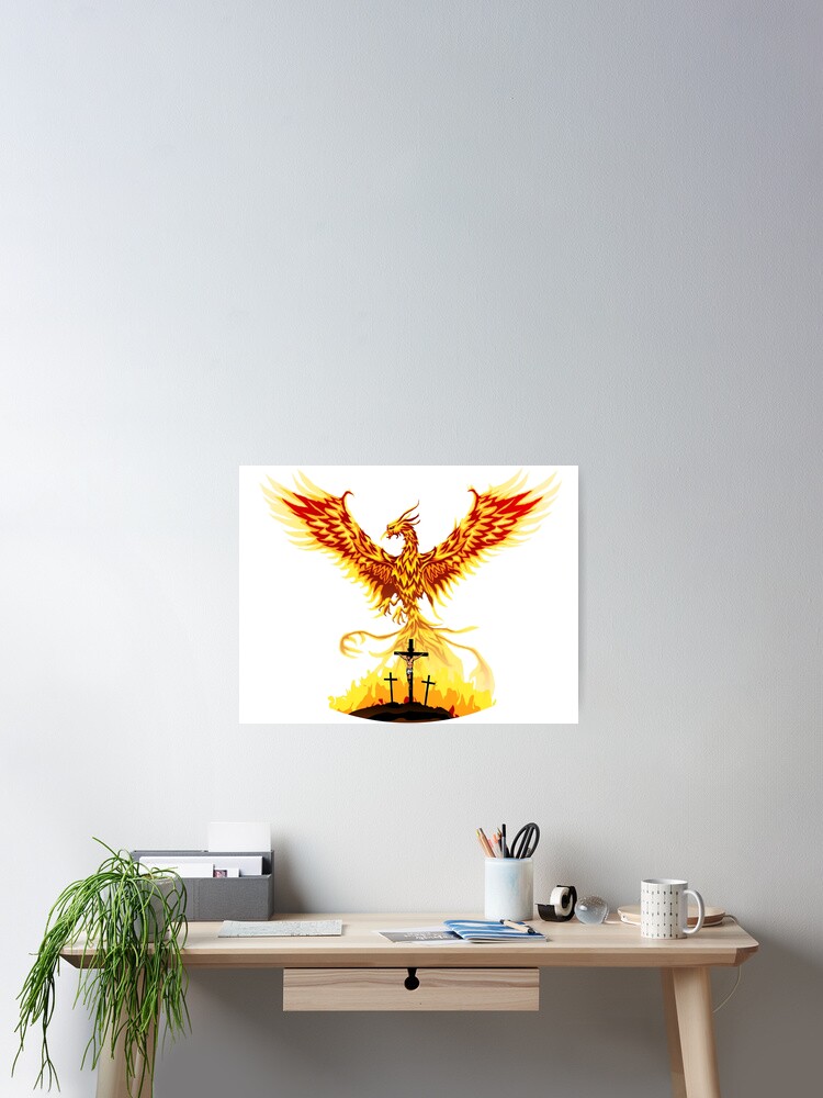 "Jesus Phoenix" Poster for Sale by Qspark | Redbubble