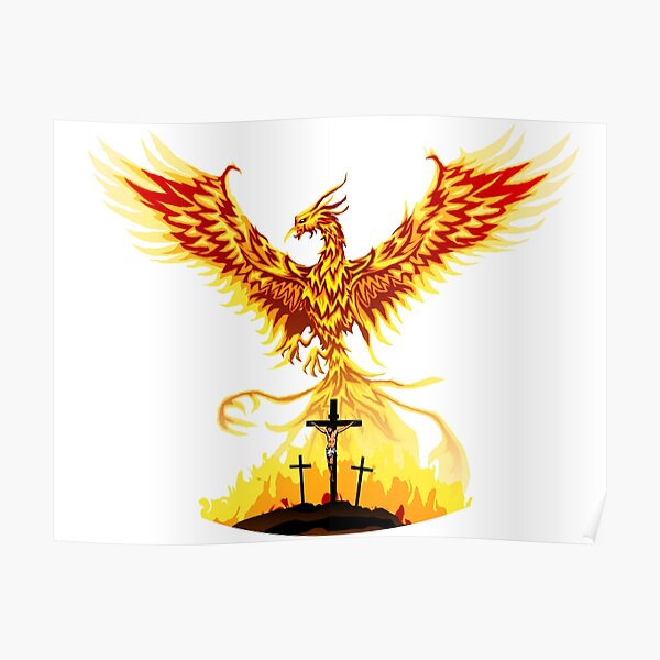 "Jesus Phoenix" Poster for Sale by Qspark | Redbubble