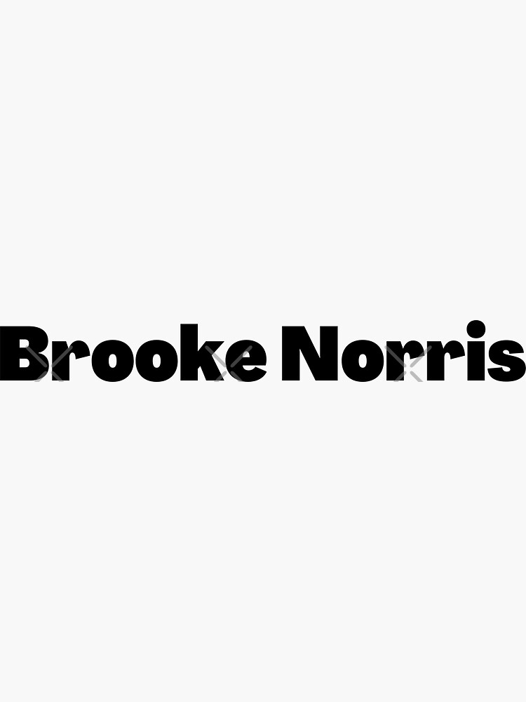 "Brooke Norris" Sticker for Sale by AmmarSherJaan | Redbubble
