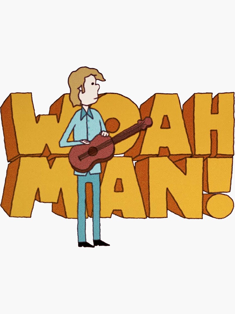 "woah man" Sticker for Sale by madisonbrakin | Redbubble