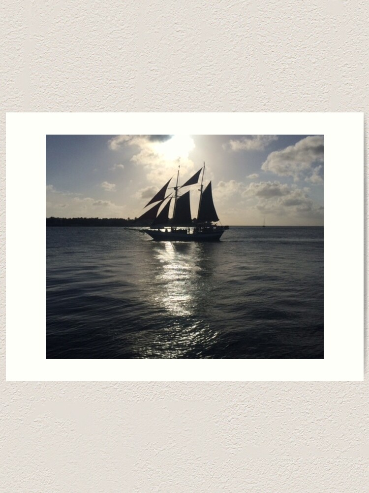 "Pirate Sunset over Key West" Art Print for Sale by angelarowland | Redbubble