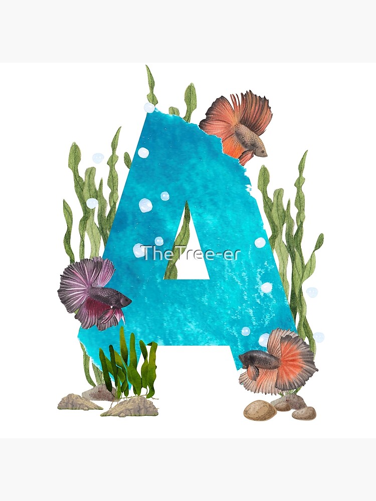 "Letter A | ABC Aquarium Betta Collection" Poster for Sale by TheTree ...