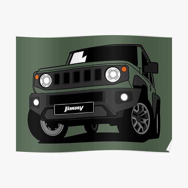 "Green Suzuki Jimny" Poster for Sale by hasan-smd | Redbubble