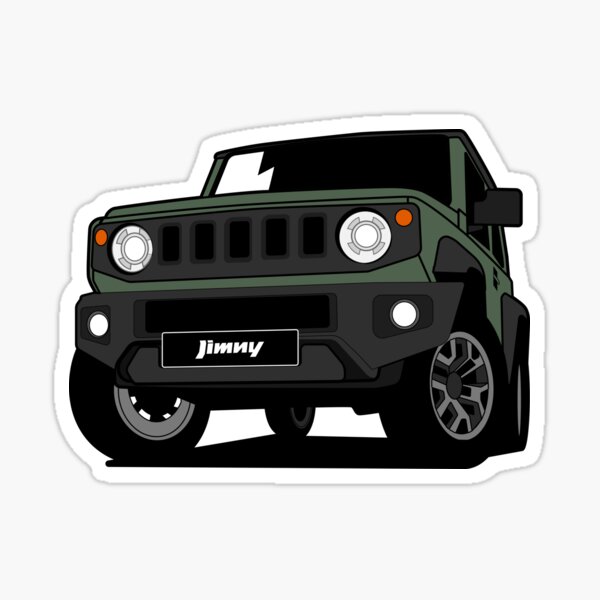 "Green Suzuki Jimny" Sticker for Sale by hasan-smd | Redbubble