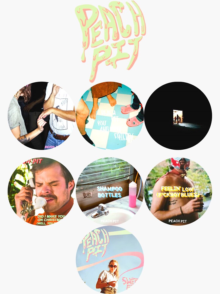 "Peach Pit t shirt and sticker | ﻿Peach Pit Sticker" Sticker for Sale ...