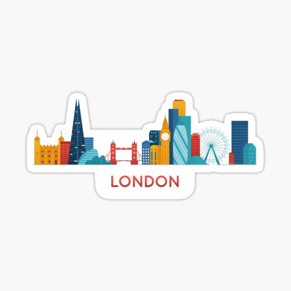 "London skyline" Sticker for Sale by Antikwar | Redbubble