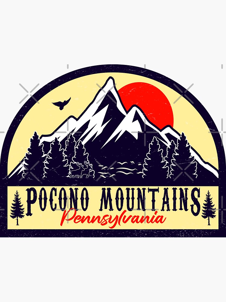 "Pocono Pennsylvania Mountain. USA Mountains" Sticker for Sale by ...