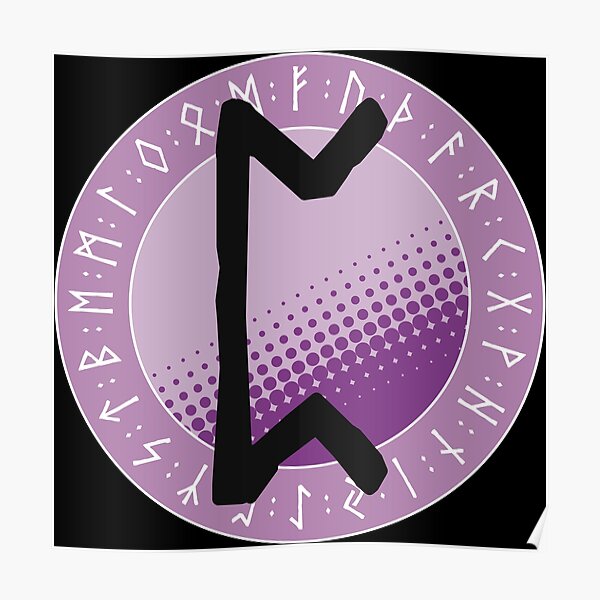 "Perthro (Luck) - Viking Runes and Runic Symbols" Poster for Sale by ...