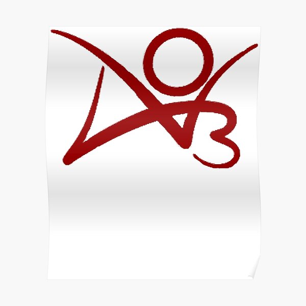 "ao3 logo " Poster for Sale by carmenolivia12 | Redbubble