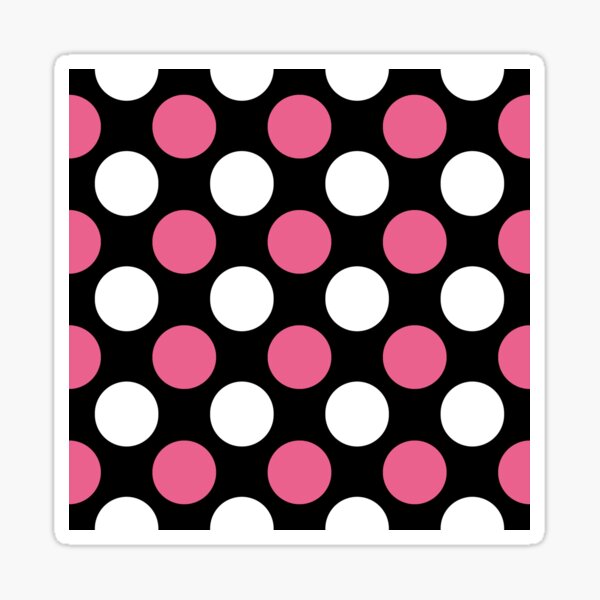 "White-Pink Polka Dot 3" Sticker by mikor | Redbubble