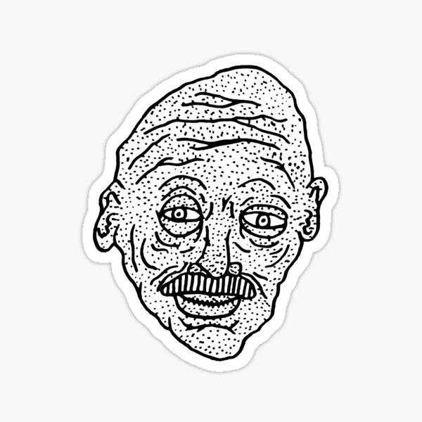 "Old man" Sticker for Sale by goatgraff | Redbubble