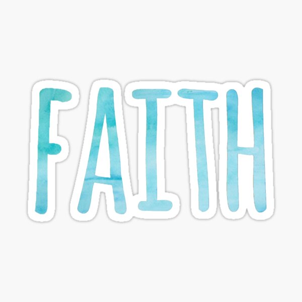 "Faith Blue Watercolor" Sticker for Sale by taylorrsheetss | Redbubble