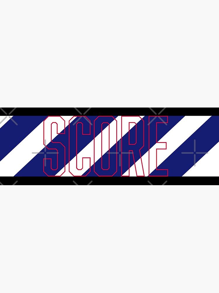 "Score - Crosswalk Arrows Run - blue and white " Sticker for Sale by ...