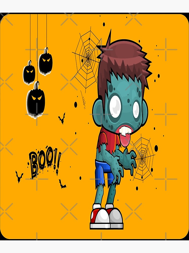 Póster «Más que impresionante El gráfico de zombi azul claro de la ...