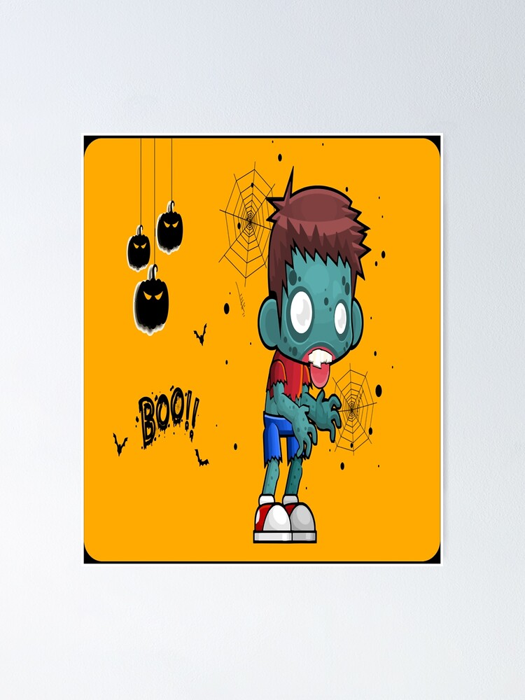 Póster «Más que impresionante El gráfico de zombi azul claro de la ...