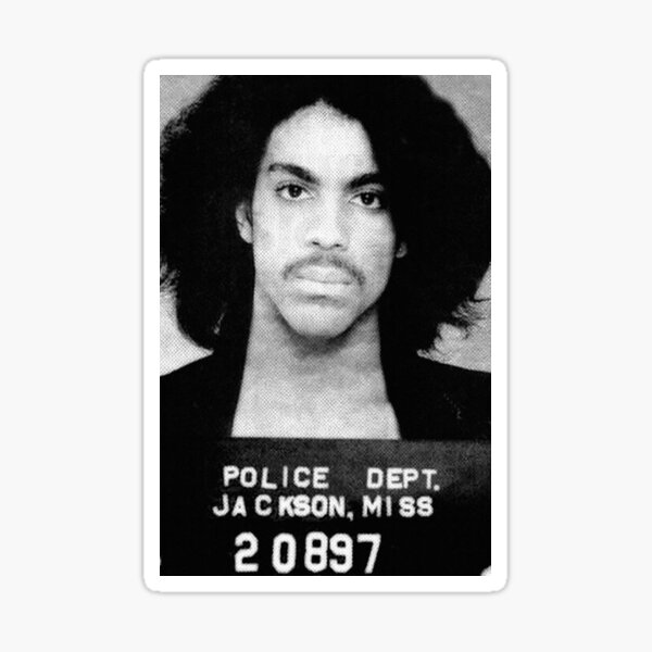 "Prince mugshot" Sticker for Sale by Justinkahlo | Redbubble