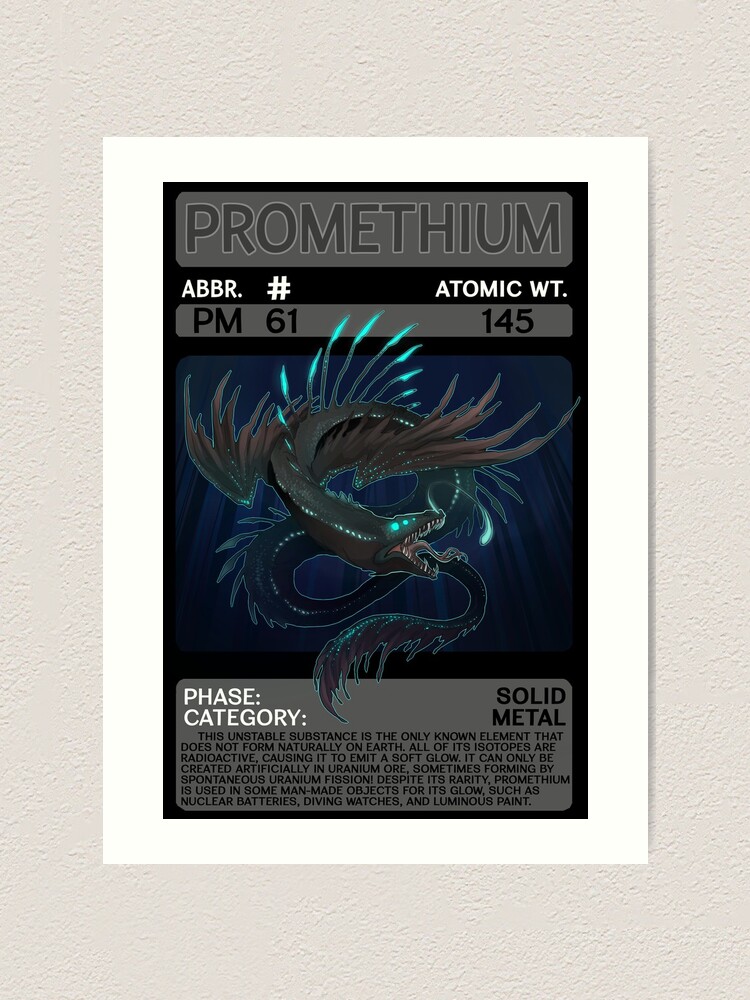 "Scygon Elemental Card #5: Promethium" Art Print for Sale by Lucieniibi ...