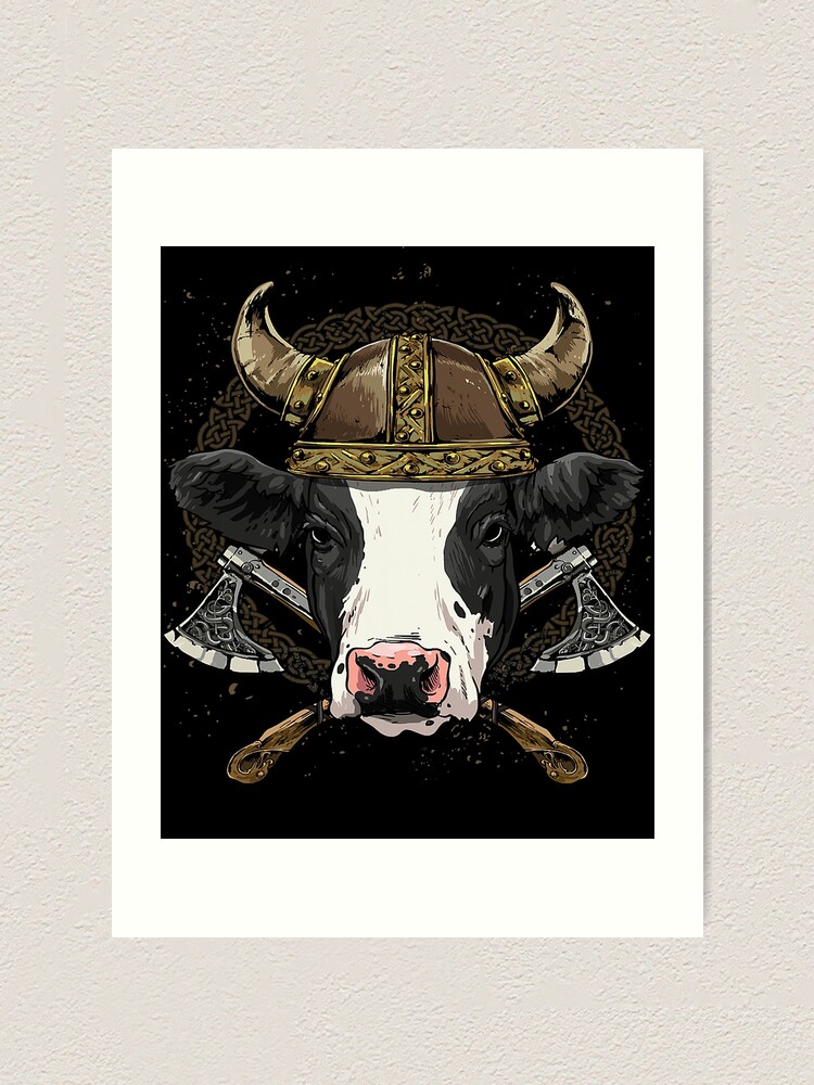 "Cow Mooey Viking Cow with Viking Helmet Mjolnir Axes 70 Cows Heifer ...