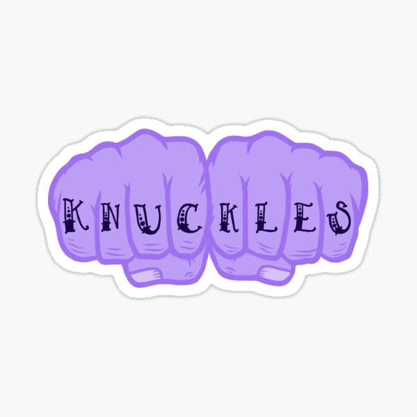 "Knuckles " Sticker by MetalDoggy | Redbubble