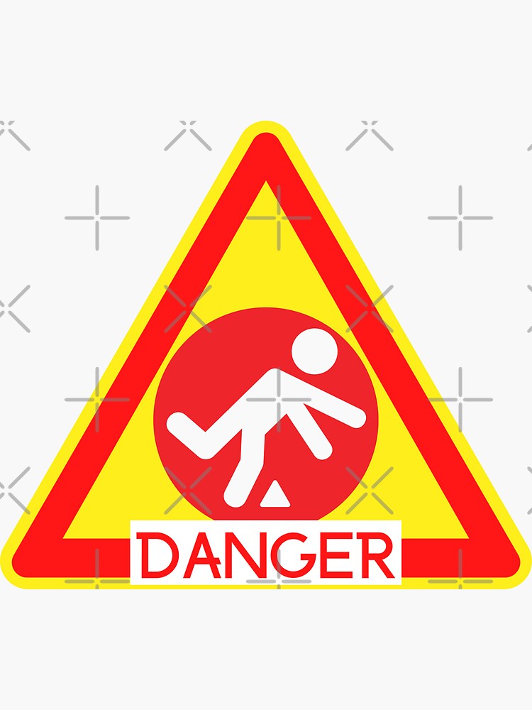 "DANGER SIGN | TRAFFIC SAFETY SIGNS" Sticker for Sale by shah163 ...