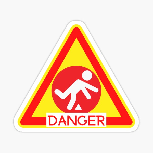 "DANGER SIGN | TRAFFIC SAFETY SIGNS" Sticker for Sale by shah163 ...