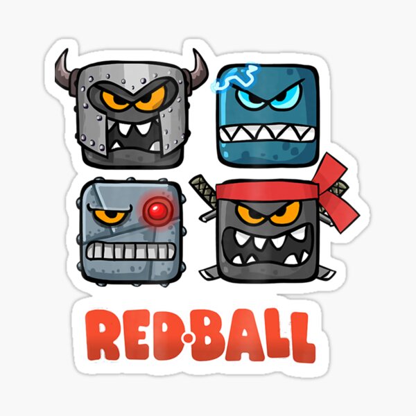 "Red Ball 4 - The Bad Boxes Kids " Sticker for Sale by eneileiichir ...