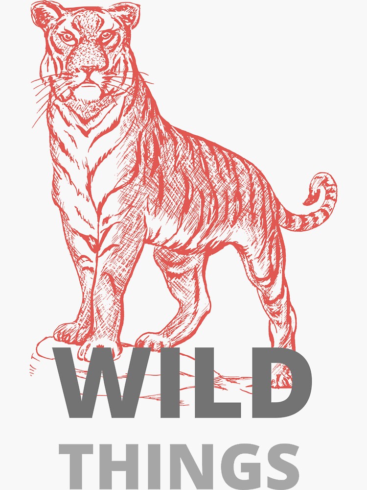 " WILD THINGS" Sticker for Sale by Manizilla | Redbubble