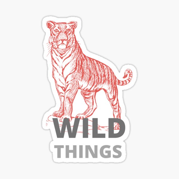 " WILD THINGS" Sticker for Sale by Manizilla | Redbubble