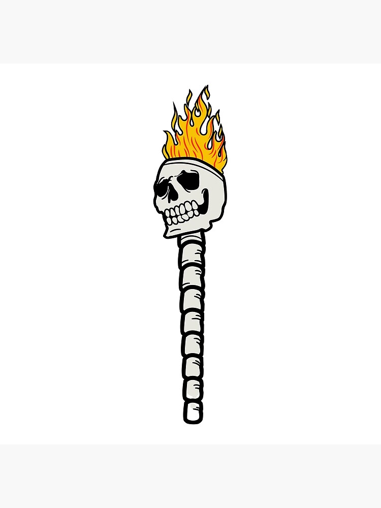 "skeleton torch" Poster for Sale by beekem | Redbubble