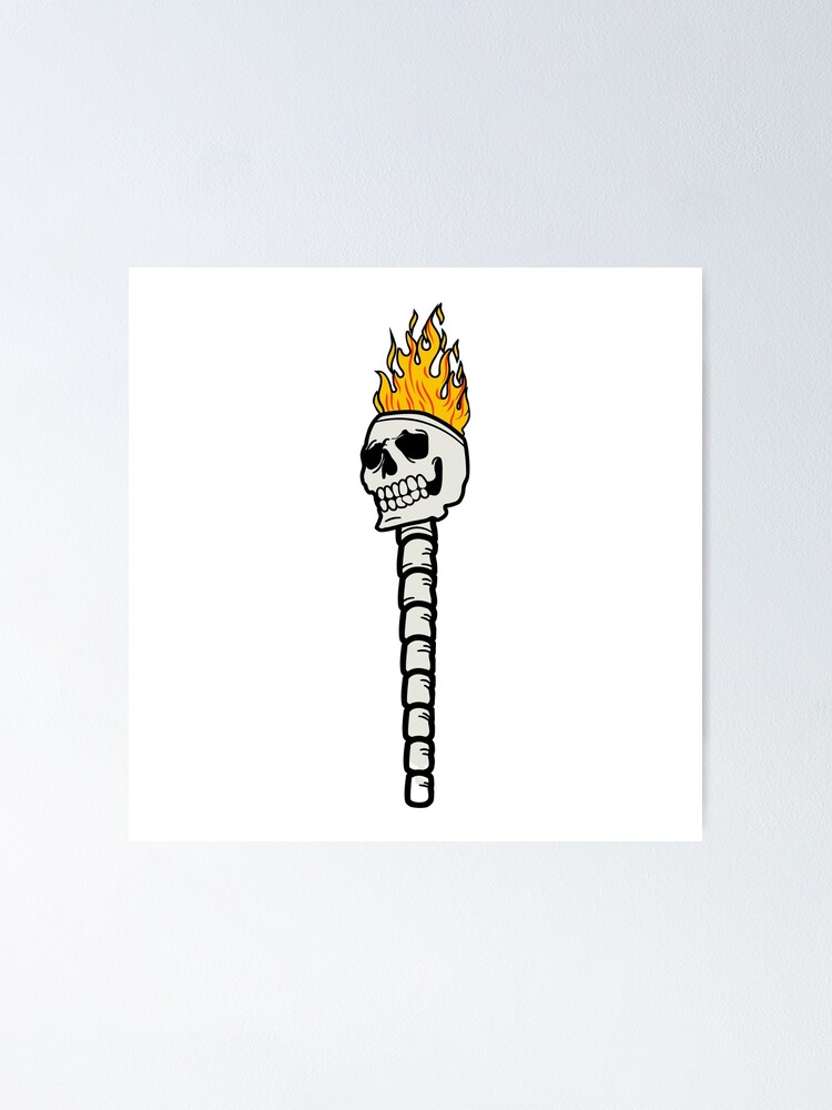 "skeleton torch" Poster for Sale by beekem | Redbubble