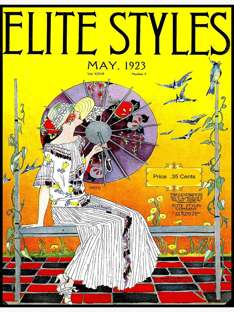 " ELITE STYLES : Vintage 1923 Magazine Advertising Print" Sticker for ...