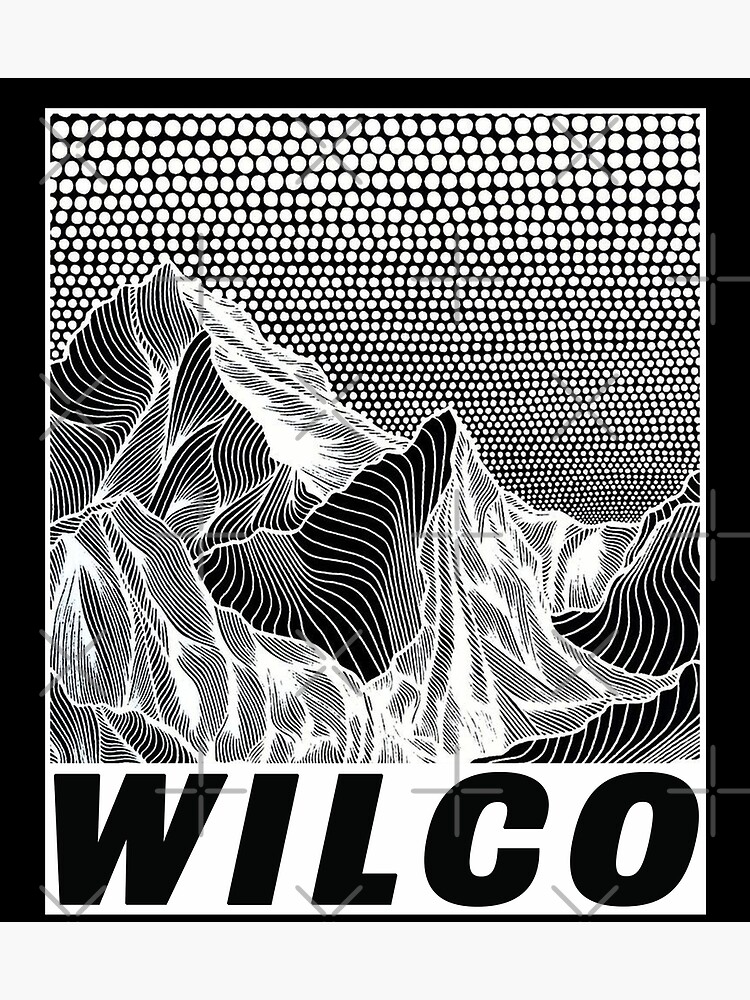"Wilco - contour lines and geometric mountains, original illustration ...