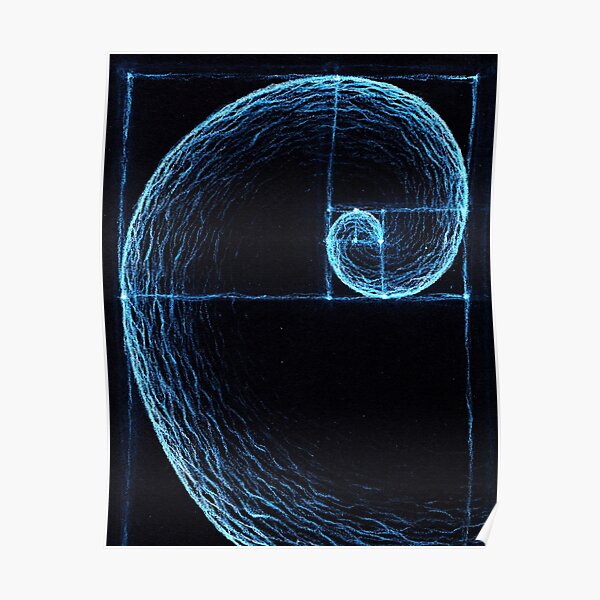 "Golden Ratio Sacred Fibonacci Spiral" Poster for Sale by callmecaveman ...