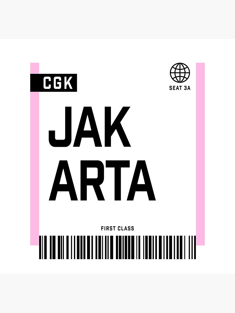 Jakarta Cgk Boarding Pass Poster For Sale By Irony Redbubble