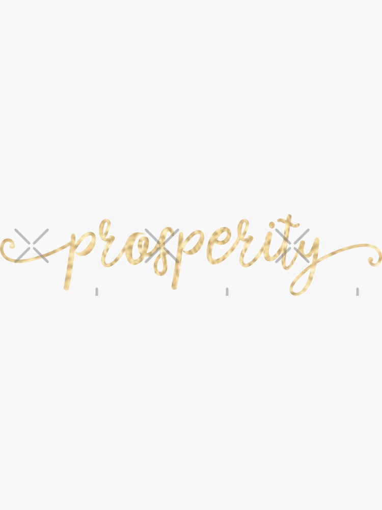 "Prosperity in Gold Aesthetic" Sticker for Sale by GWTF-Designs | Redbubble