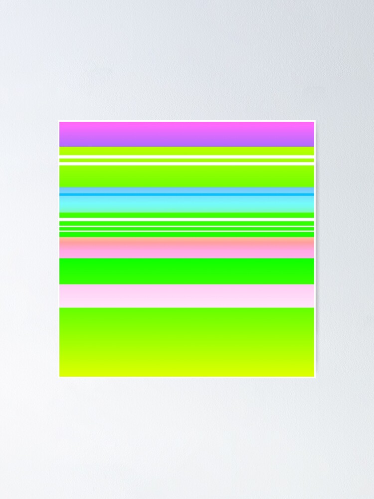 "Lime green multicolor stripes | lime green color combination" Poster ...