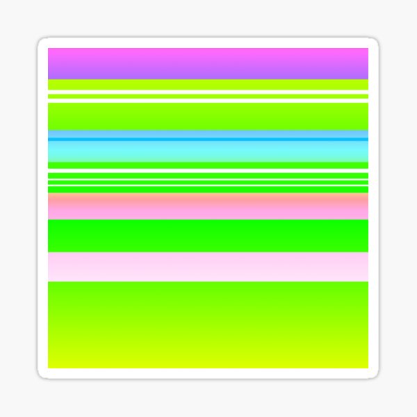 "Lime green multicolor stripes | lime green color combination" Sticker ...