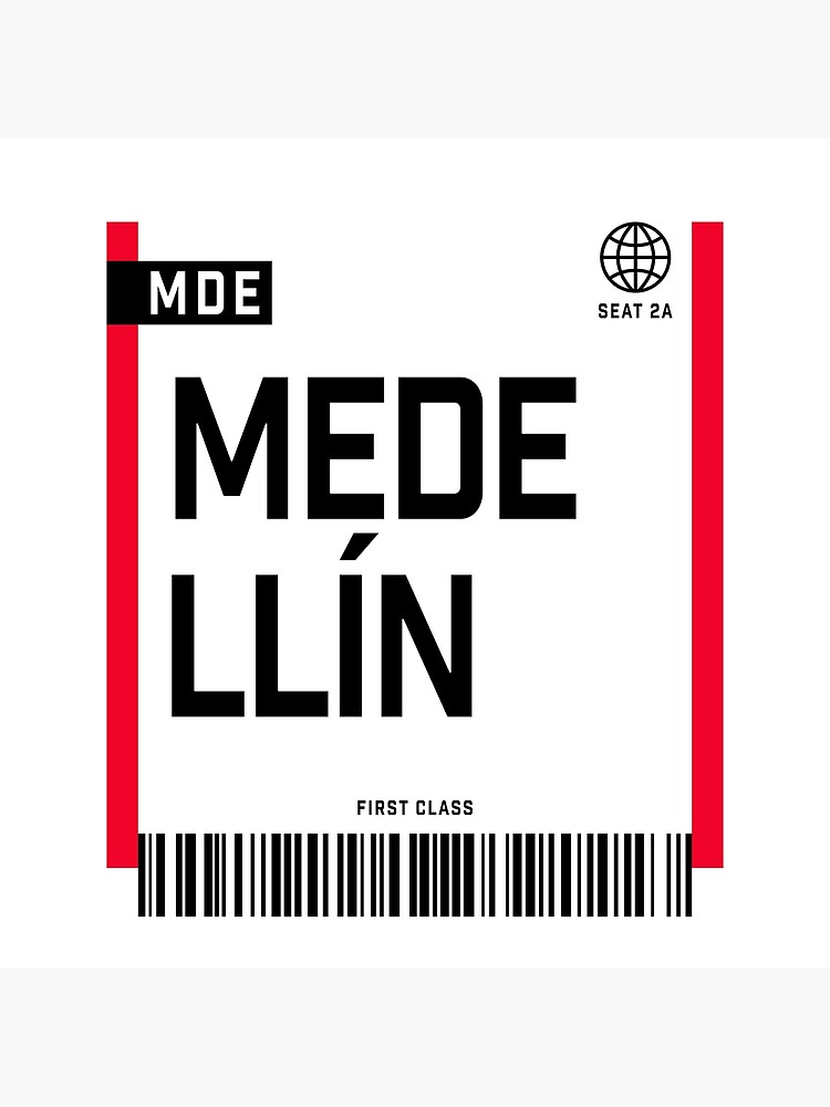 Medellín Mde Boarding Pass Poster For Sale By Irony Redbubble