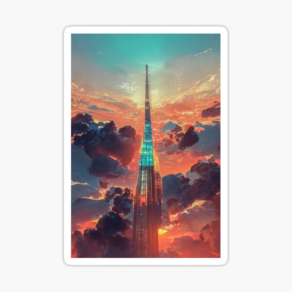"Future - Skyscraper" Sticker for Sale by MekoAi | Redbubble