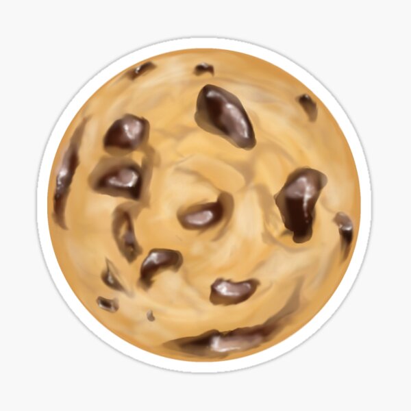 "Cute chocolate chip cookie" Sticker for Sale by KVArtchives | Redbubble