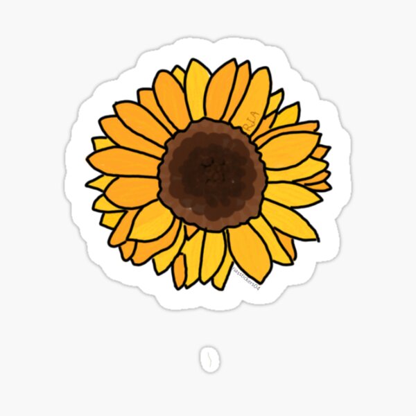 "Sunflower sticker" Sticker for Sale by riasstickers04 | Redbubble