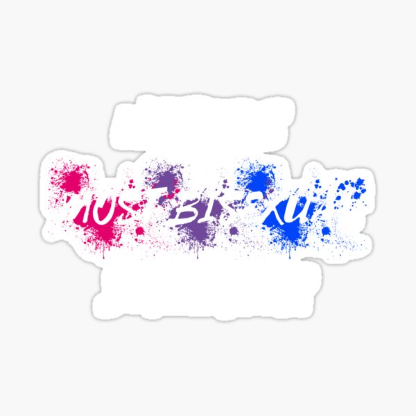 "World's Most Bisexual Daughter Bi Flag Color Splash In Black" Sticker ...